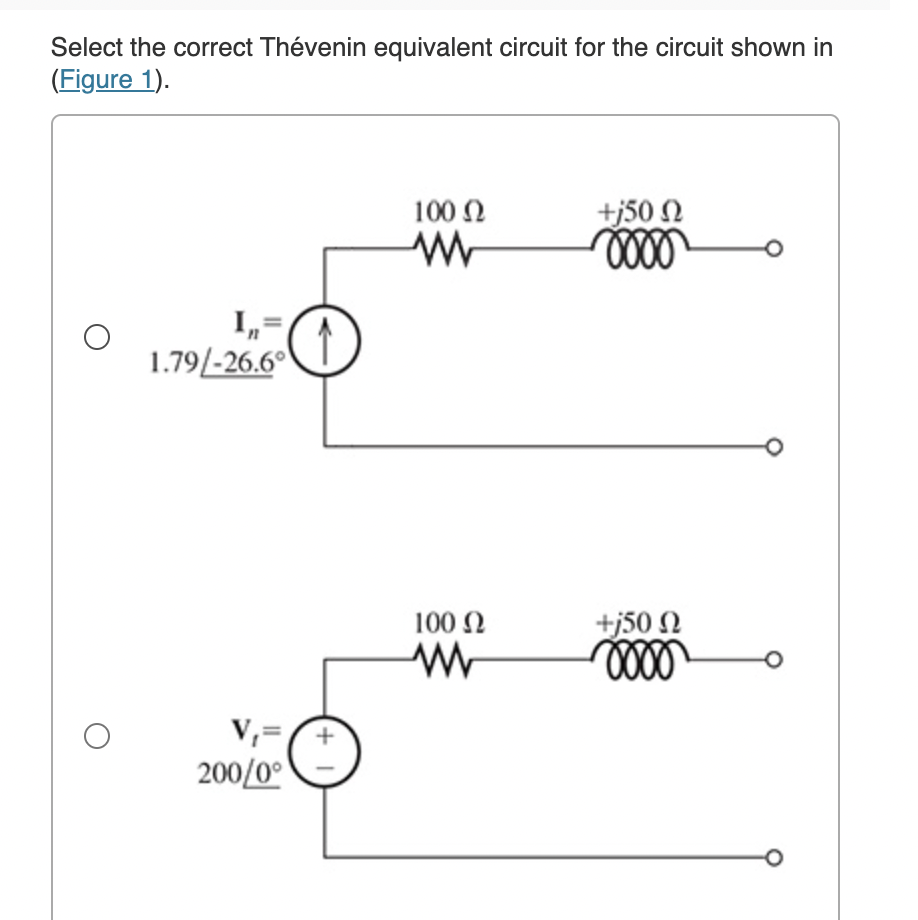 Solved 1 of 1Select the correct Thévenin equivalent circuit | Chegg.com Solved 1 of 1Select the correct Thévenin equivalent circuit | Chegg.com