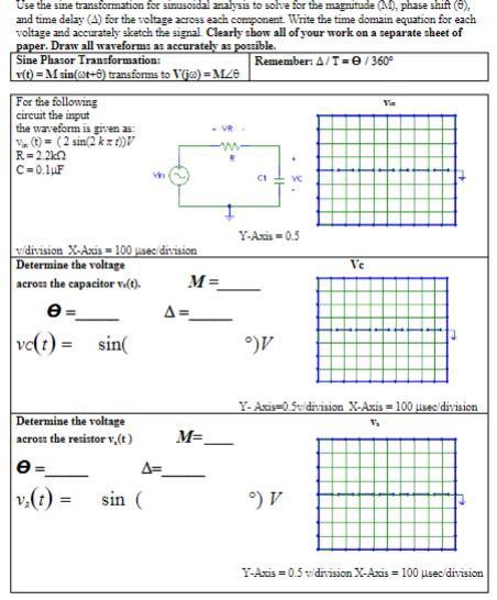 Solved Use the sine transformation for sinusoidal analysis | Chegg.com