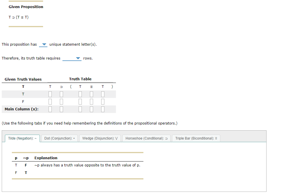 Solved Given Proposition T> (TET) This proposition has | Chegg.com