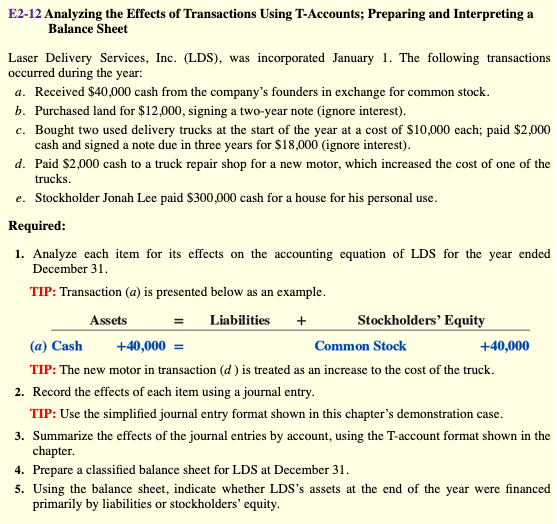 E2 12 Analyzing The Effects Of Transactions Using