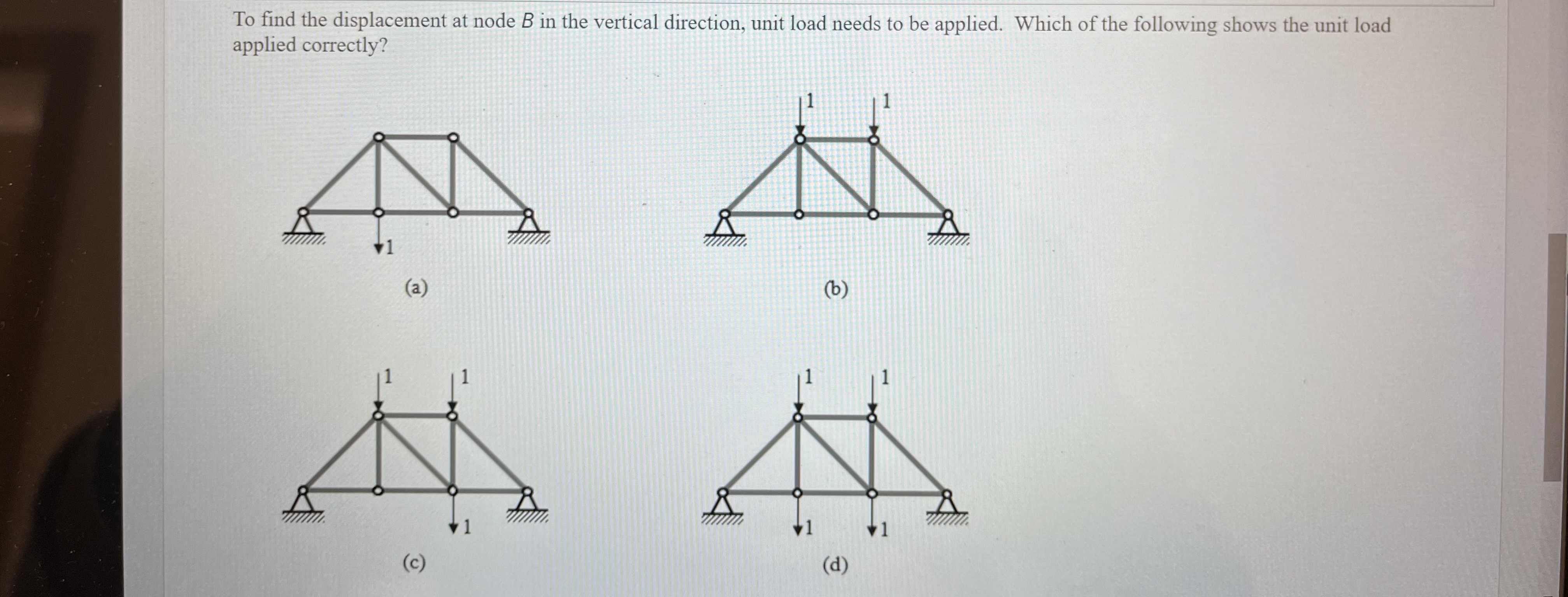 The pin-jointed truss structure shown below is a | Chegg.com
