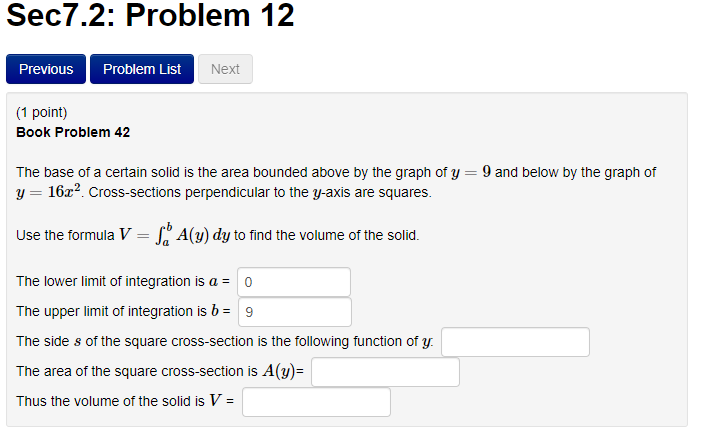 Solved Sec7.2: Problem 12 Previous Problem List Next (1 | Chegg.com
