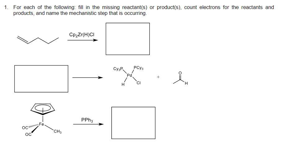 Solved 1. For each of the following: fill in the missing | Chegg.com