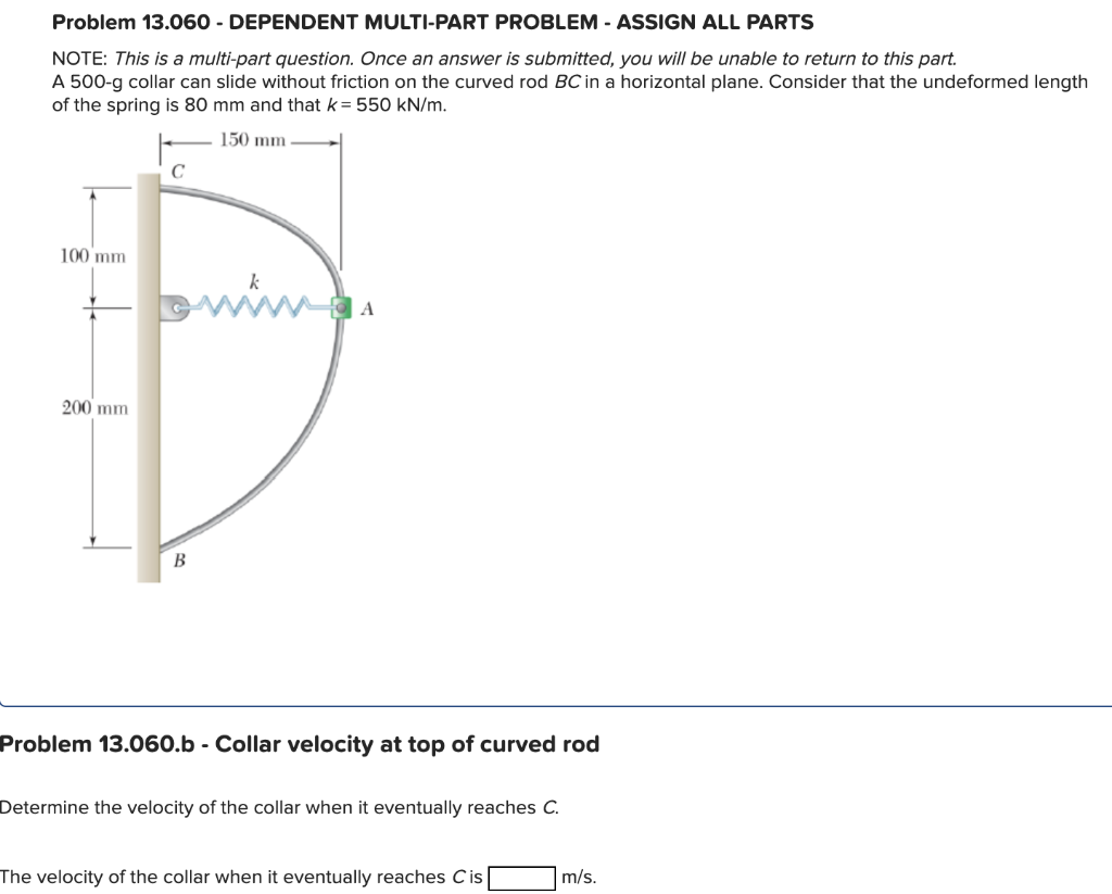 Solved Problem 13.060 - DEPENDENT MULTI-PART PROBLEM - | Chegg.com