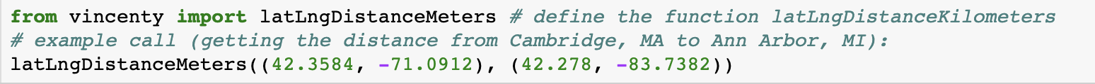 Solved The provided file vincenty.py contains code | Chegg.com
