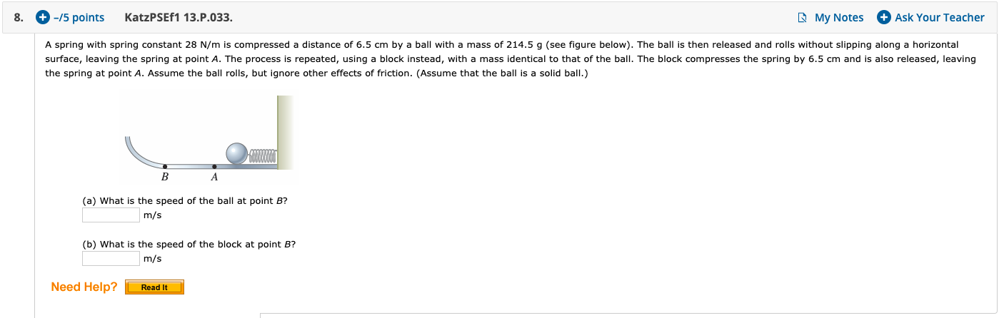 Solved 8. + -15 points KatzPSEf1 13.P.033. My Notes Ask Your | Chegg.com Solved 8. + -15 points KatzPSEf1 13.P.033. My Notes Ask Your | Chegg.com