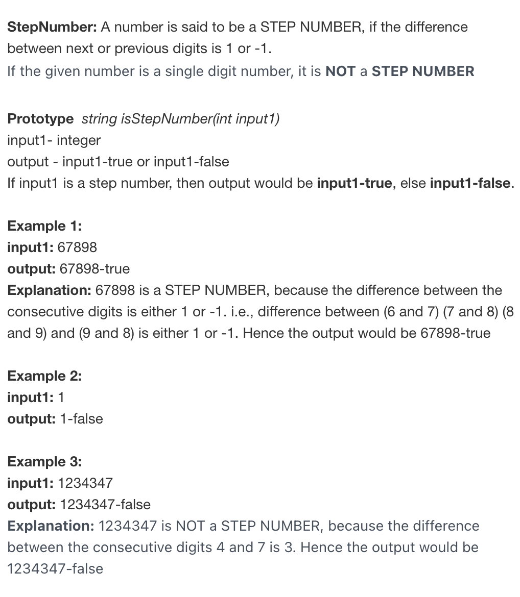 Solved StepNumber: A number is said to be a STEP NUMBER, if | Chegg.com