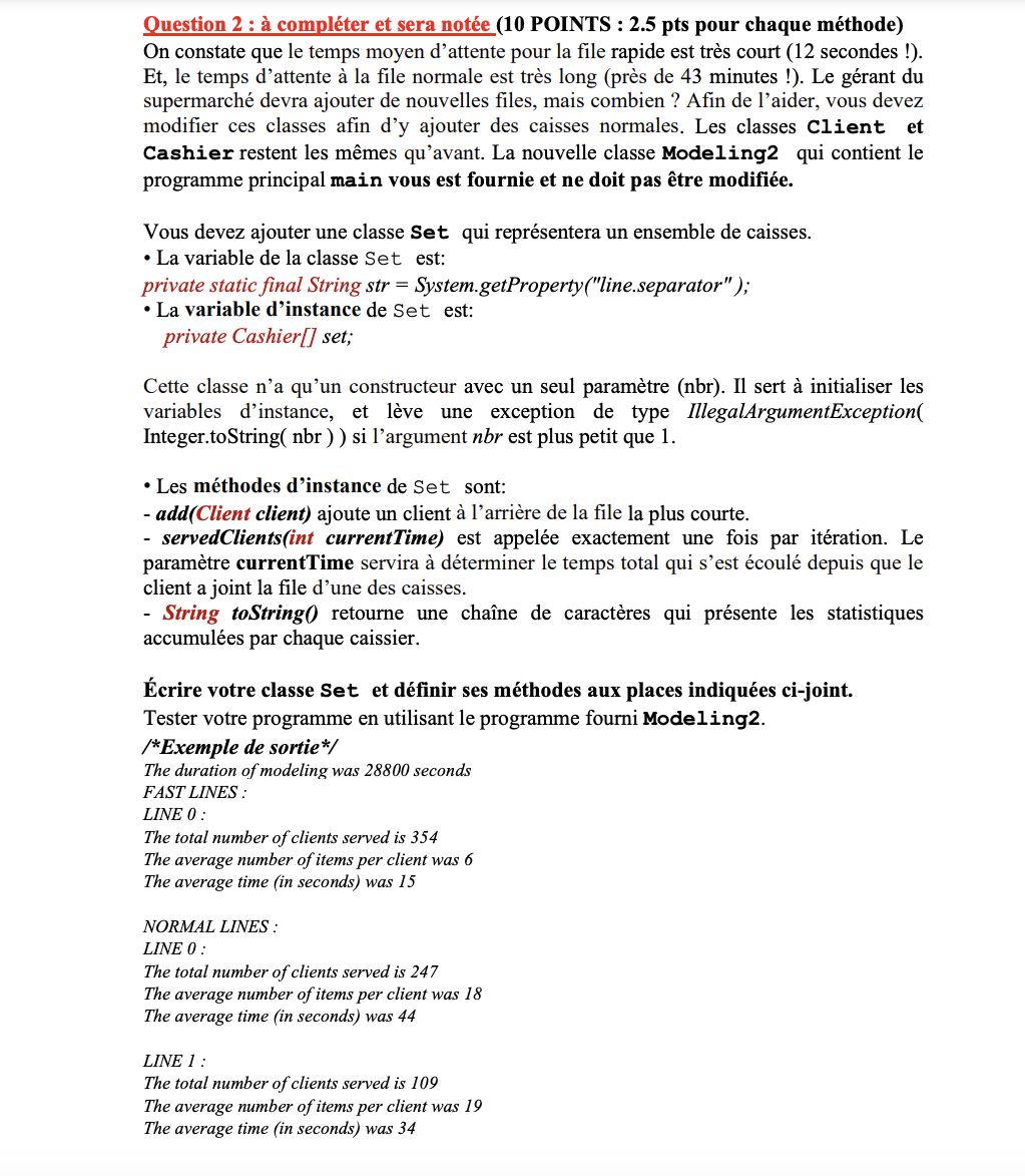 Solved - Utiliser des files afin de résoudre des problèmes | Chegg.com