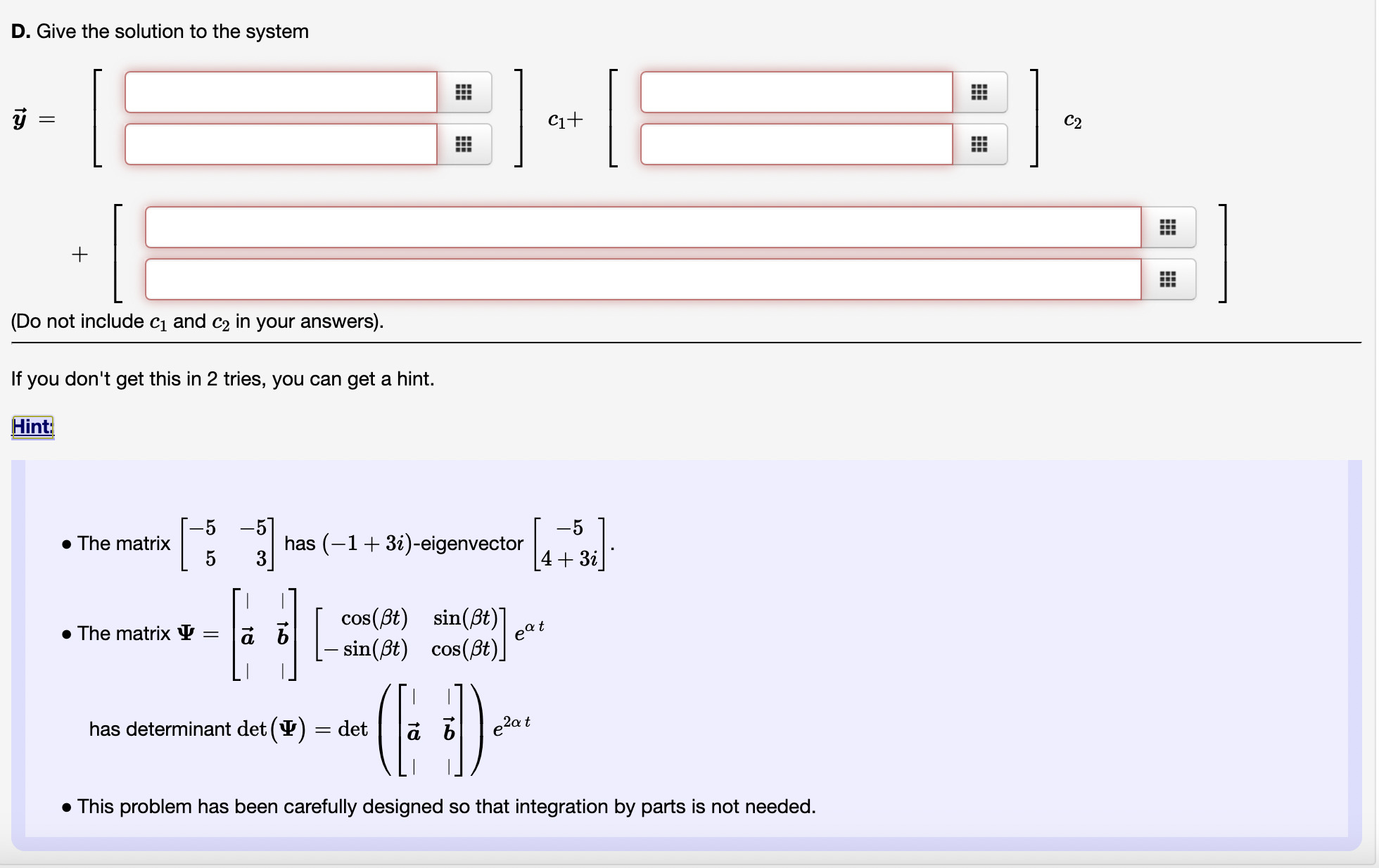 Solved In this problem you will solve the nonhomogeneous | Chegg.com