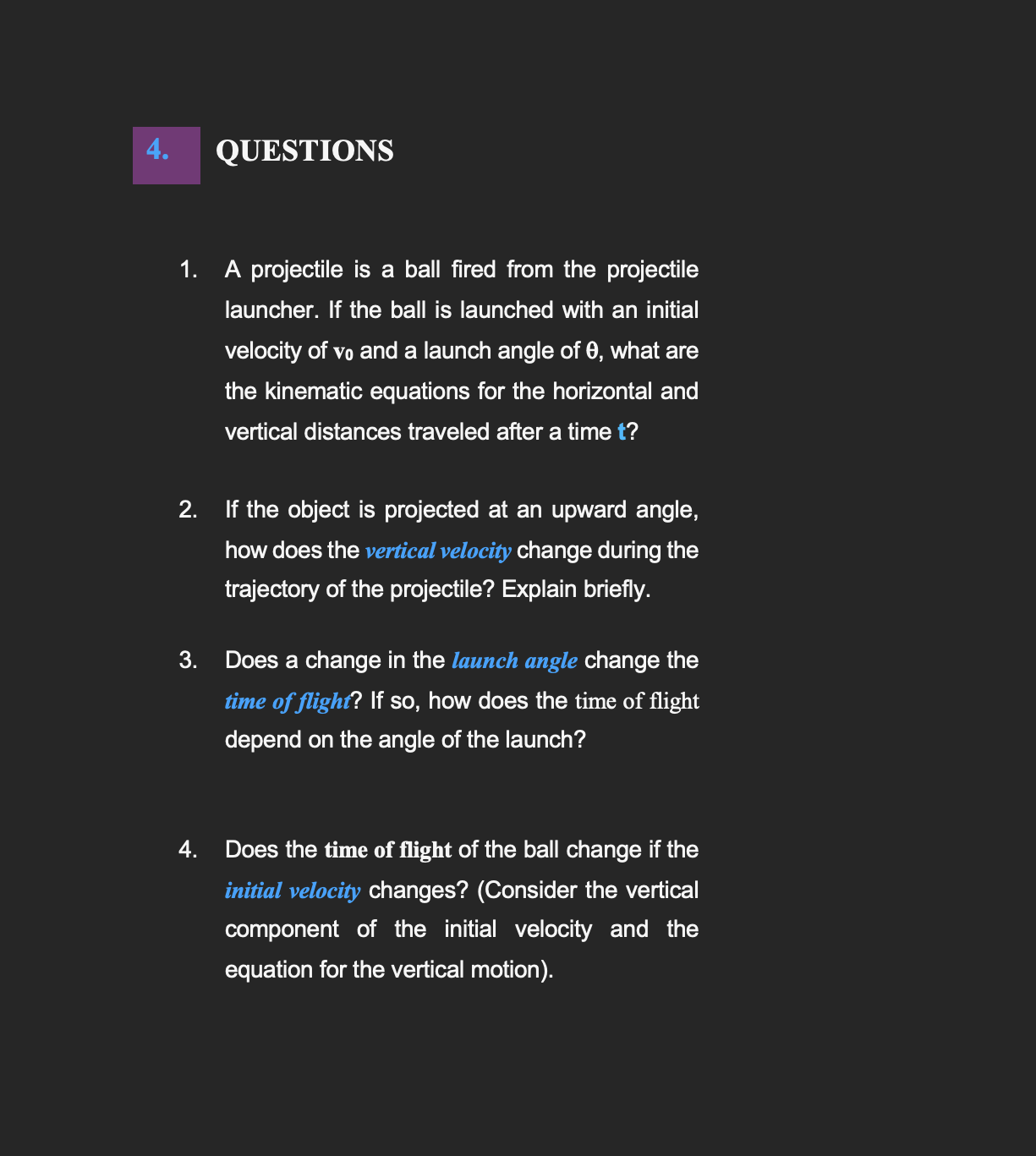 Solved Projectile motion. You can find the values in the | Chegg.com