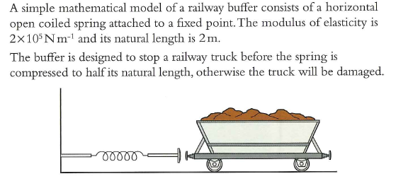 Solved A simple mathematical model of a railway buffer | Chegg.com