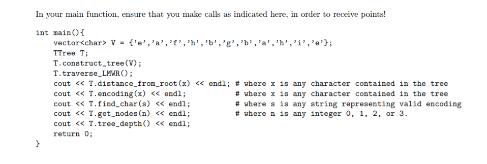 Solved Write a C++ implementation for a recursive ternary | Chegg.com