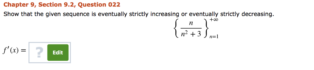 Solved Chapter 9, Section 9.2, Question 022 Show that the | Chegg.com