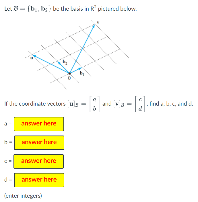 Solved Let B={b1,b2} be the basis in R2 pictured below. If | Chegg.com
