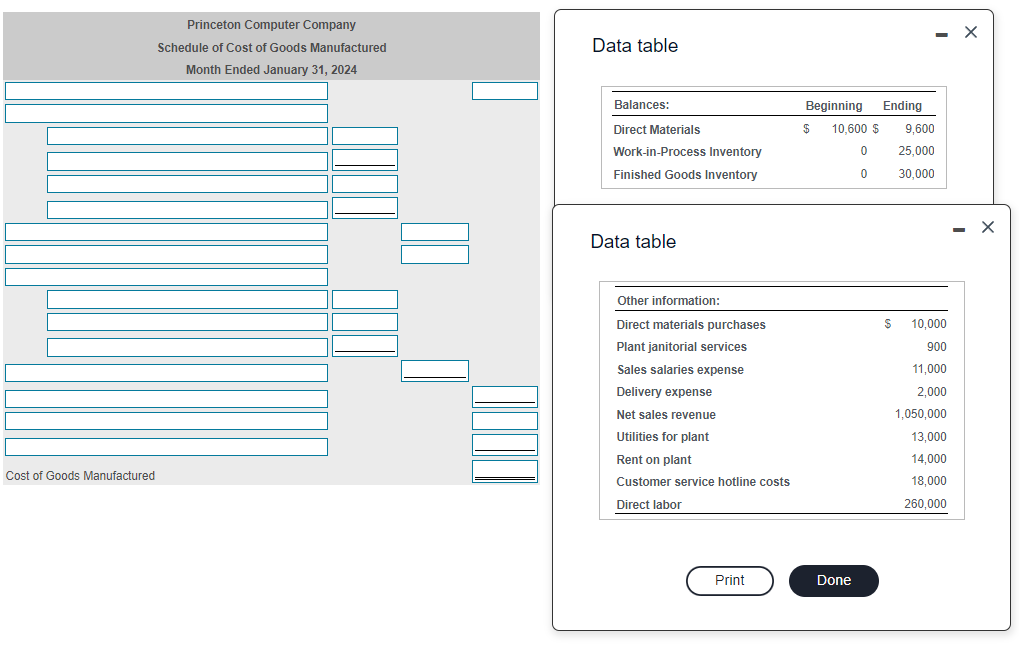 Solved Princeton Computer Company is a manufacturer of | Chegg.com