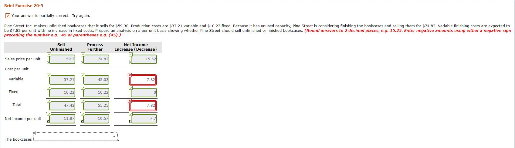 Solved Brief Exercise 20-5 Your answer is partially correct. | Chegg.com