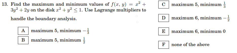 Solved 3. Find the maximum and minimum values of f(x,y)=x2+ | Chegg.com