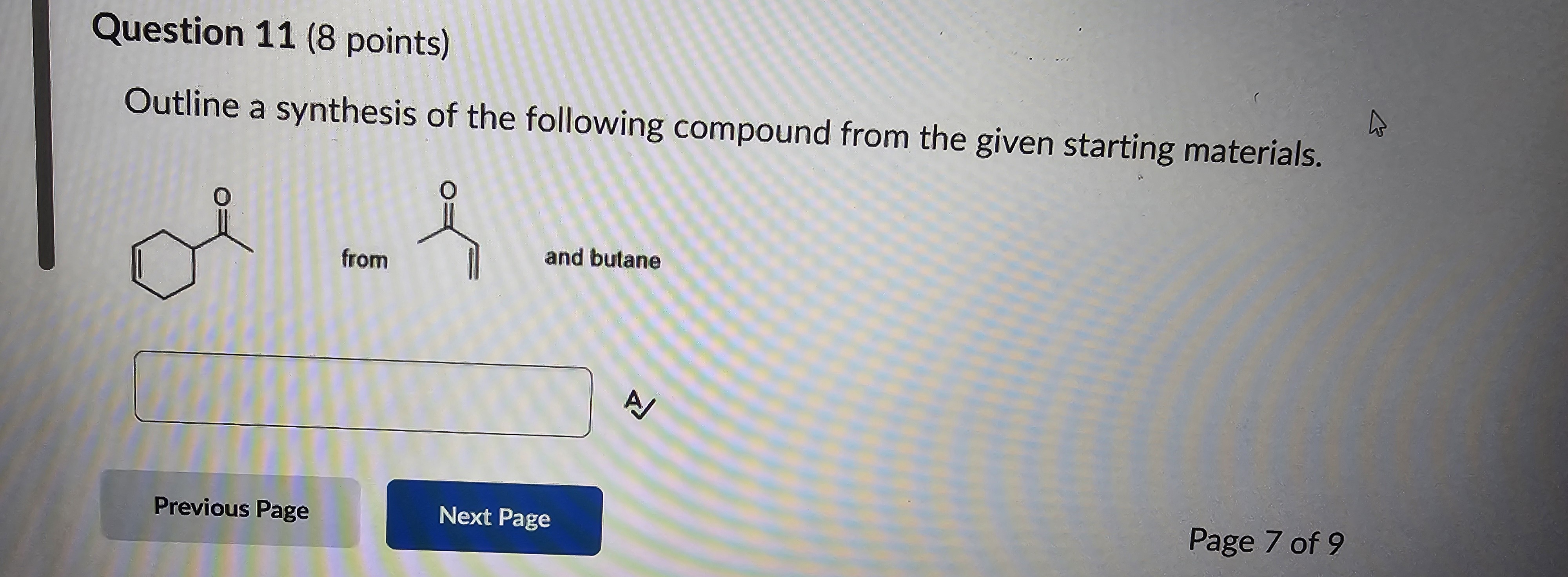 Solved Question 11 (8 ﻿points)Outline a synthesis of the | Chegg.com