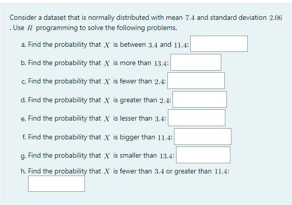 Solved Consider a dataset that is normally distributed with | Chegg.com
