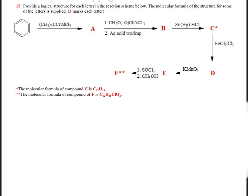 Solved 15 Provide a logical structure for each letter in the | Chegg.com