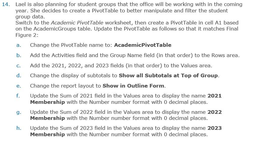 Solved Q14 I need help with getting a visual breakdown for | Chegg.com
