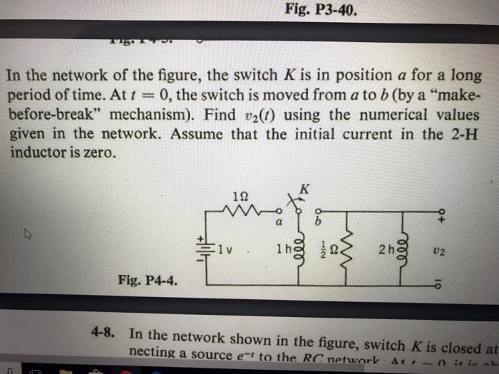 Solved First order circuit | Chegg.com