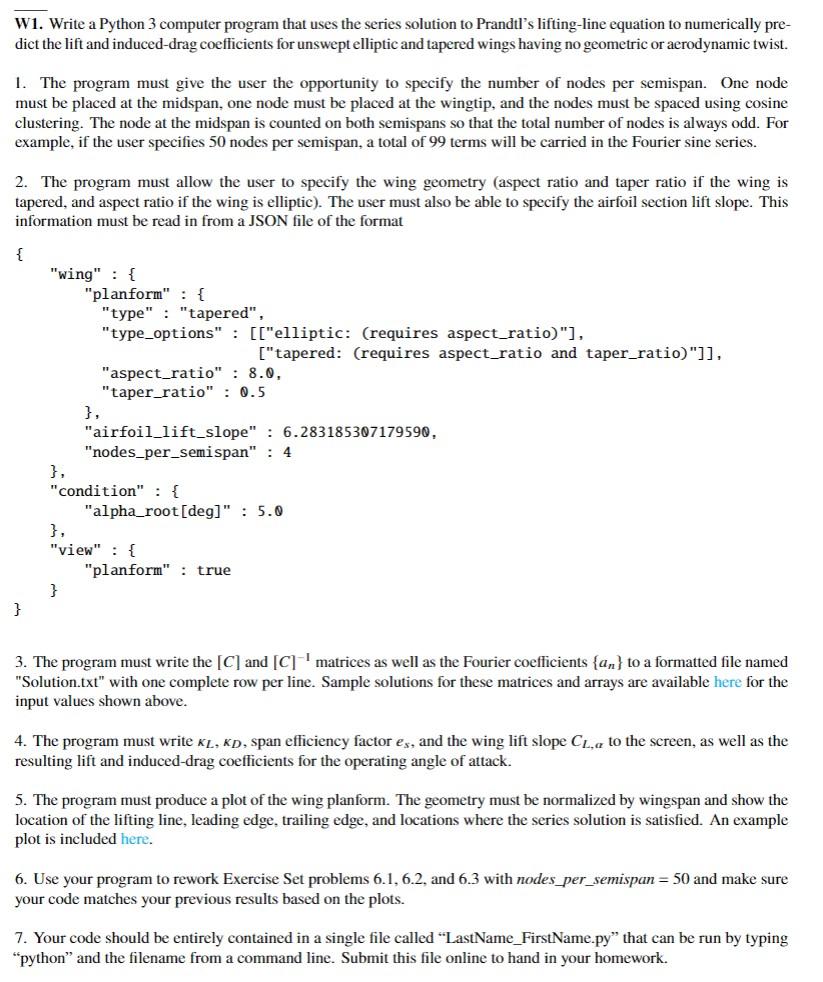 dict the lift and induced-drag coefficients for | Chegg.com