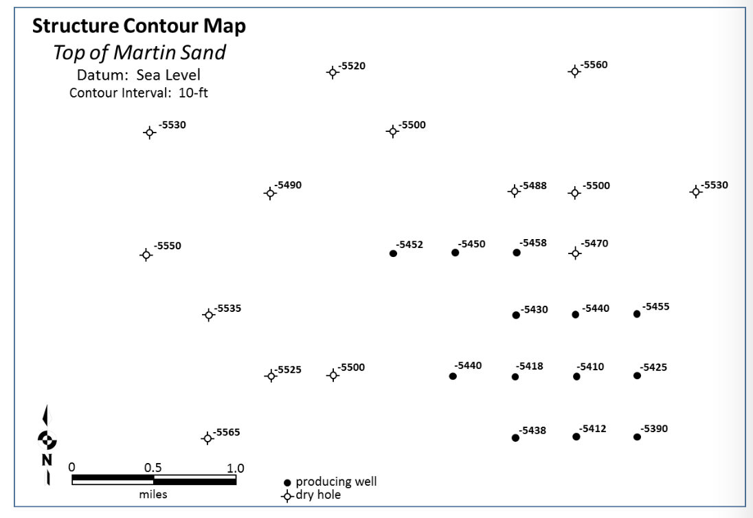 Create a structure contour map on the top of the | Chegg.com