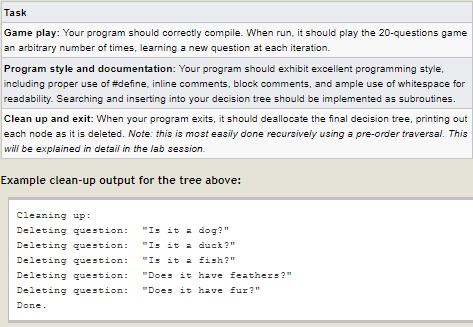 Solved Create a decision tree data structure using malloc() | Chegg.com