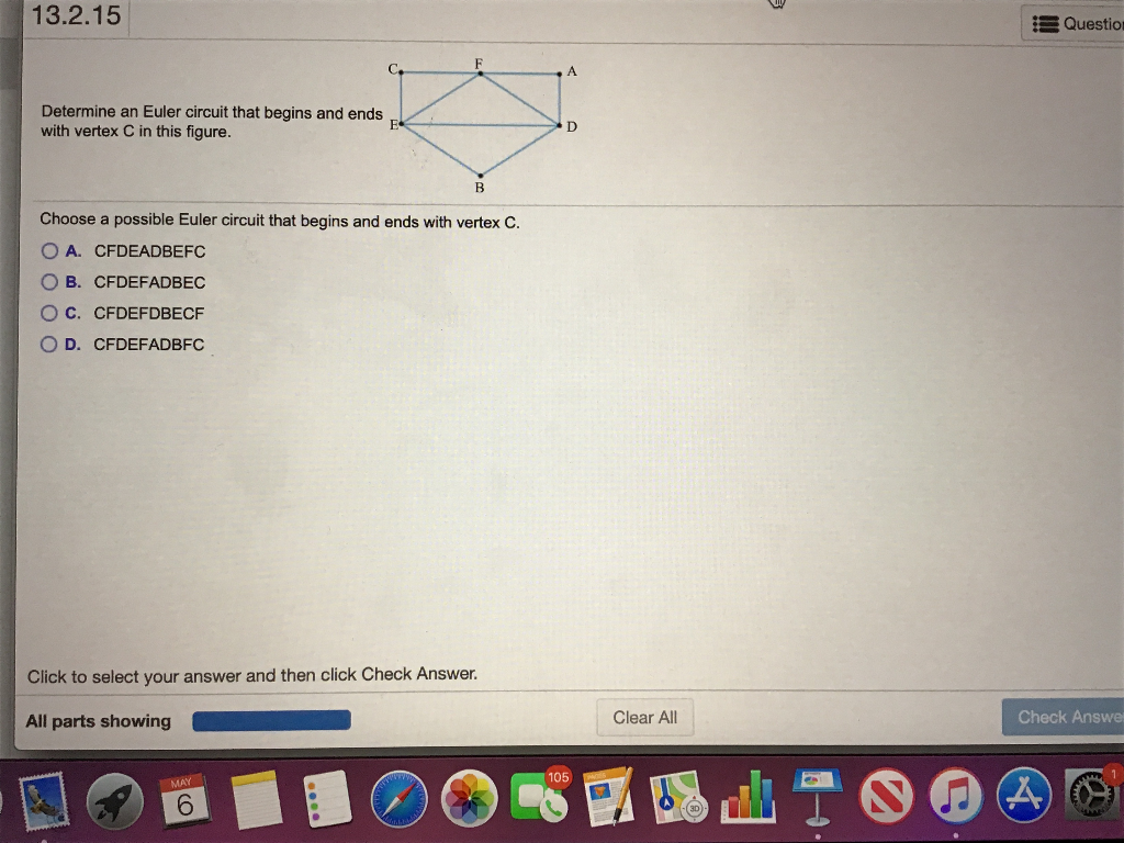 Solved 13.2.15 Questio Determine an Euler circuit that | Chegg.com