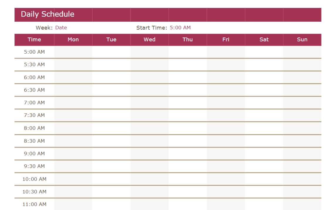 Solved Make a sample schedule for typical week of your life. | Chegg.com