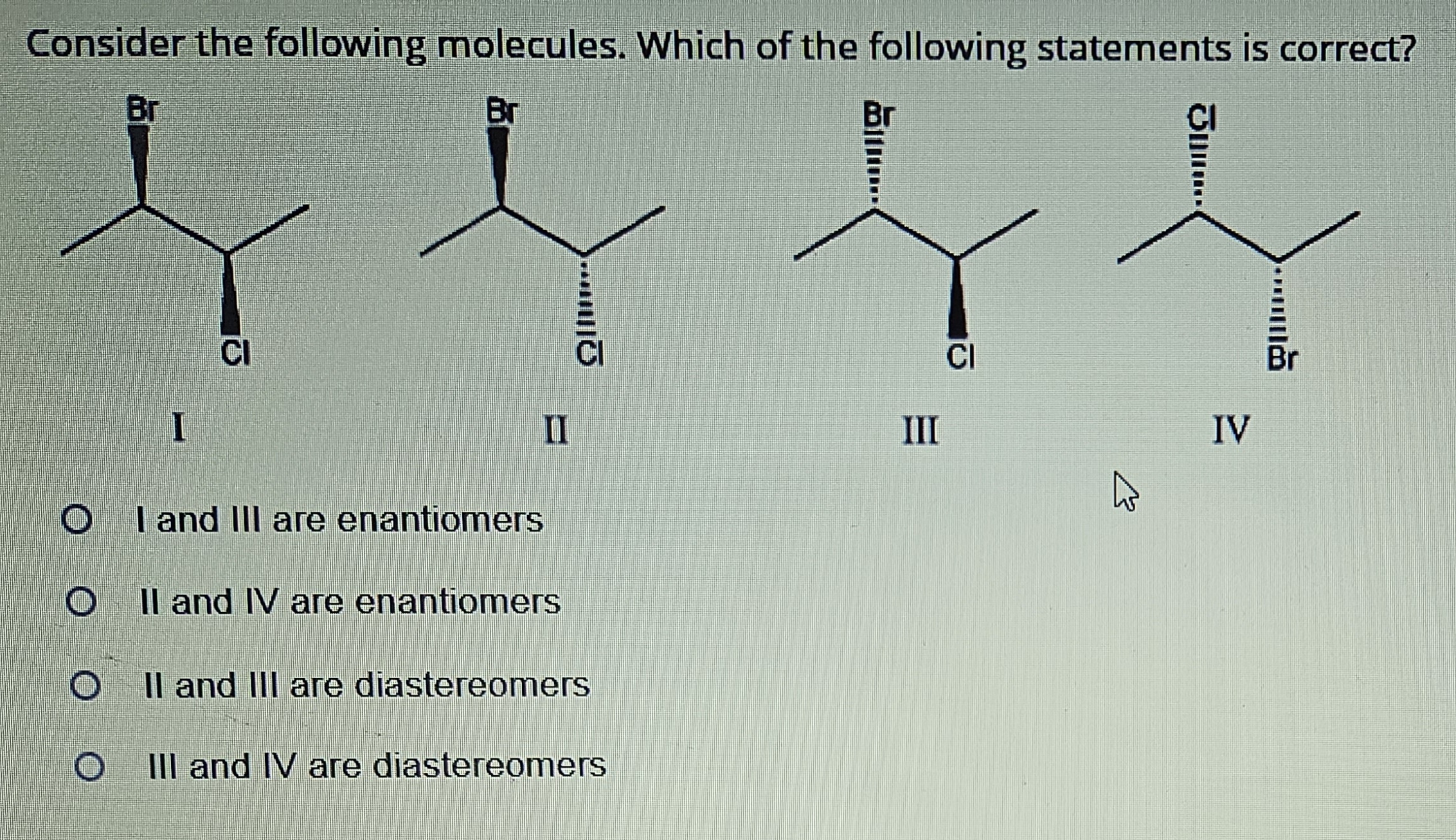 Solved Consider the following molecules. Which of the | Chegg.com