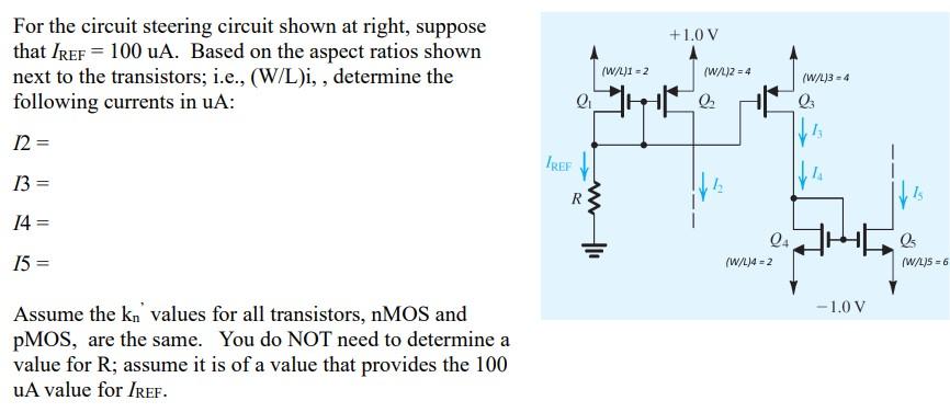 Solved For the circuit steering circuit shown at right, | Chegg.com