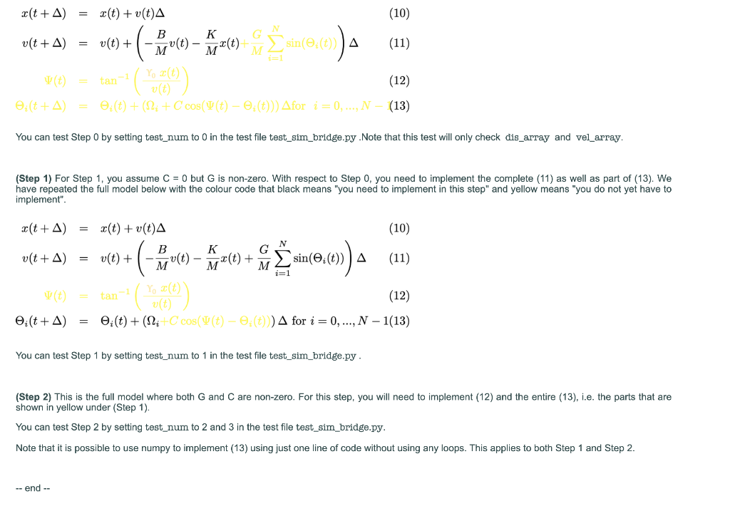 Solved A mathematical model for the bridge and pedestrians | Chegg.com