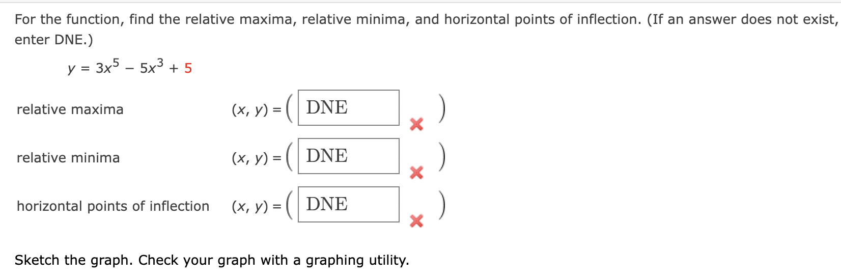 Solved For the function, find the relative maxima, relative | Chegg.com