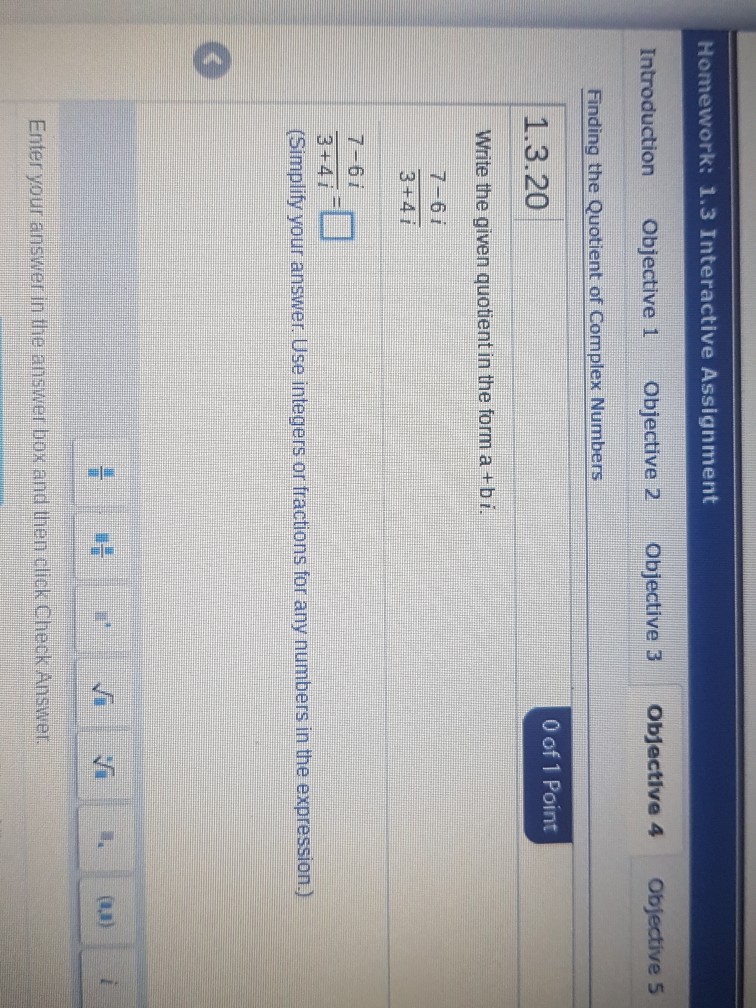 Solved Homework: 1.3 Interactive Assignment Introduction | Chegg.com