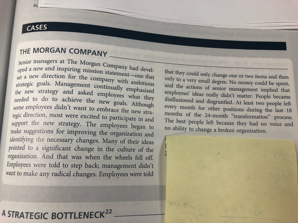 Solved The Morgan Company Case Study Question 1. What | Chegg.com