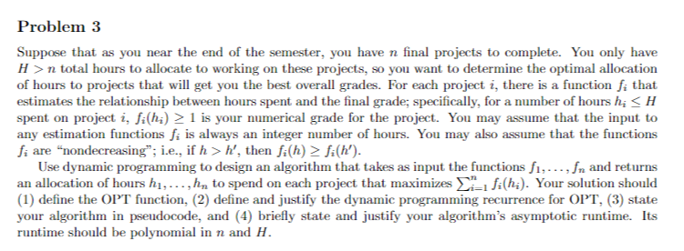 Solved Suppose that as you near the end of the semester, you | Chegg.com