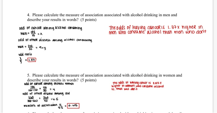 Solved 4. Please calculate the measure of association | Chegg.com