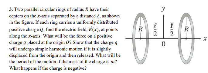 Solved 3. Two parallel circular rings of radius R have their | Chegg.com