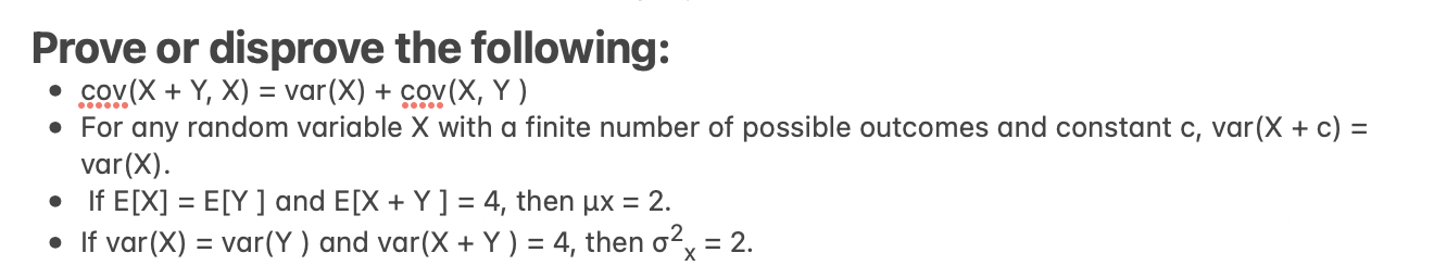 Solved Prove or disprove the following: - | Chegg.com
