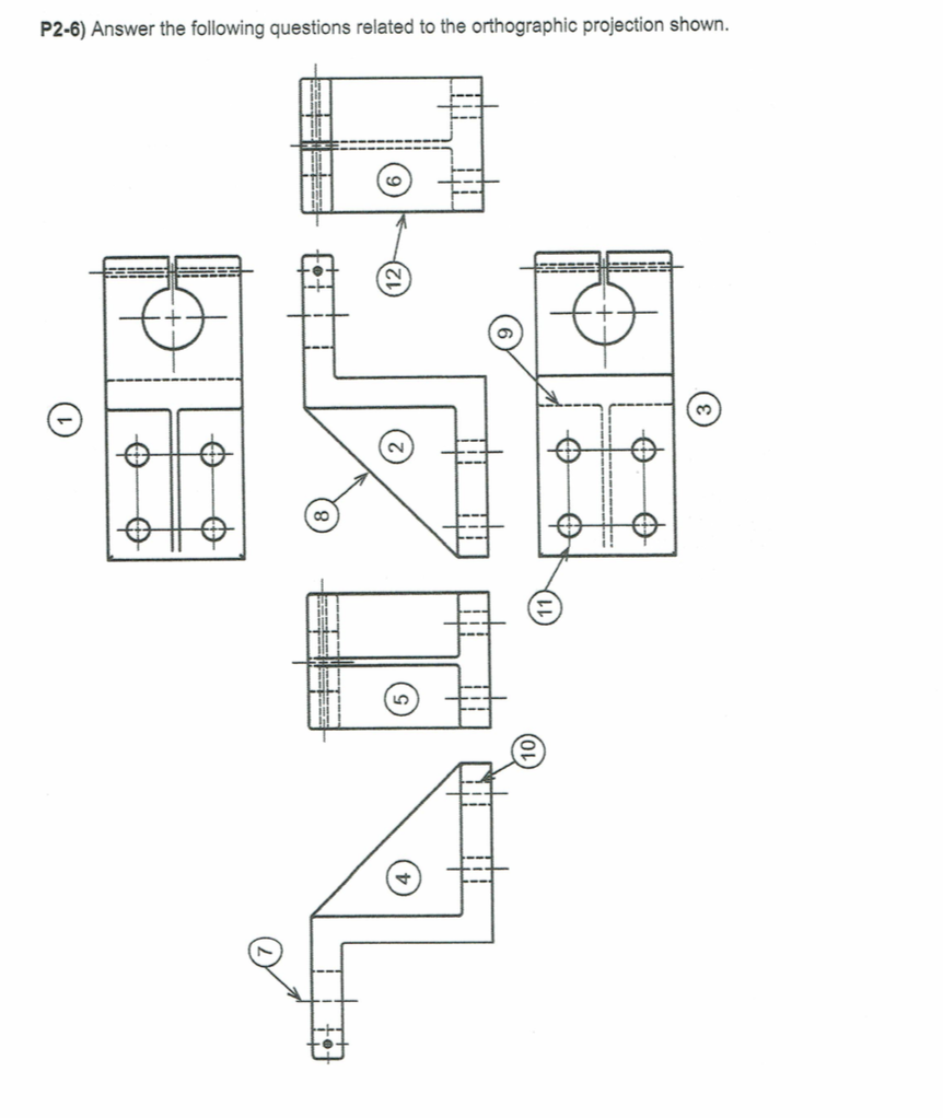 Solved Engineering Drawing problems, Help me find the | Chegg.com