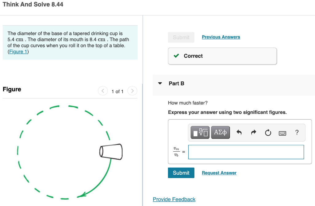 Solved Think And Solve 8 44 Submit Previous Answers The Chegg