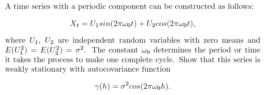 Solved - A time series with a periodic component can be | Chegg.com