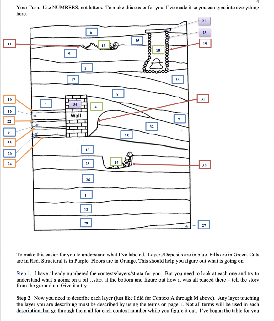1 ANTH 2100. Conquering Stratigraphy Activity 2: | Chegg.com