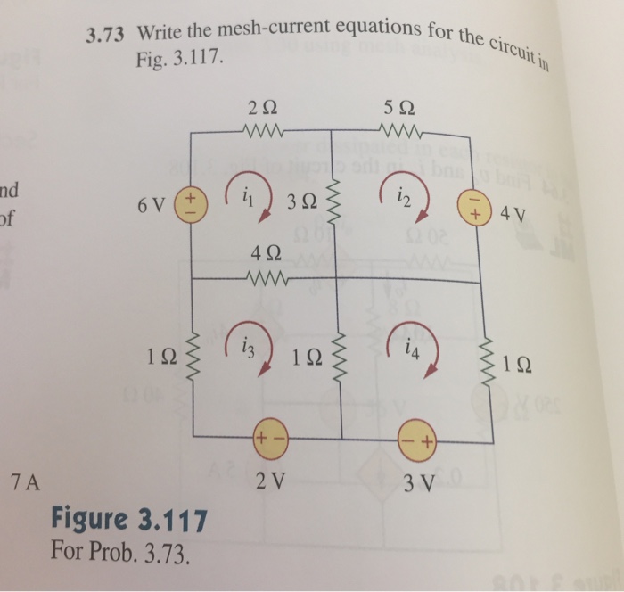 Solved Write the mesh-current equations for the Fig. 3.117. | Chegg.com