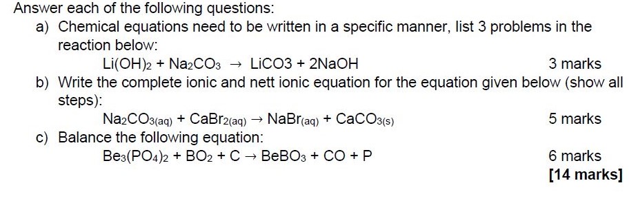 Solved Answer each of ﻿the following | Chegg.com