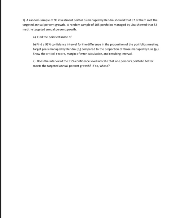 Solved AP Stats-Ch 8 Test Review 1) As part of an | Chegg.com