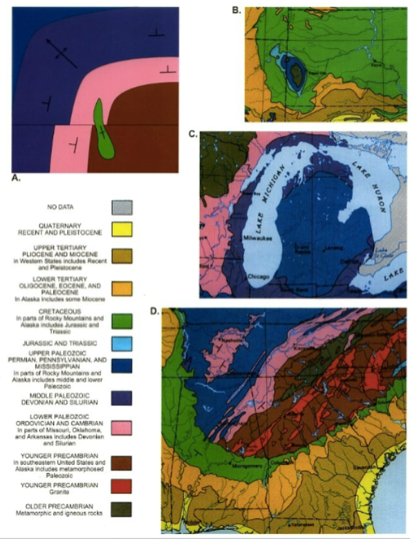 Solved B. 1 C. 7 A. MICHIGAN דגם אהוי" LAKE Miwwe Chicago | Chegg.com