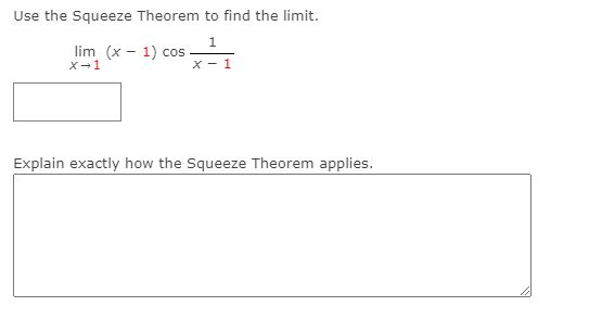 Solved Use the Squeeze Theorem to find the limit. 1 lim (x - | Chegg.com